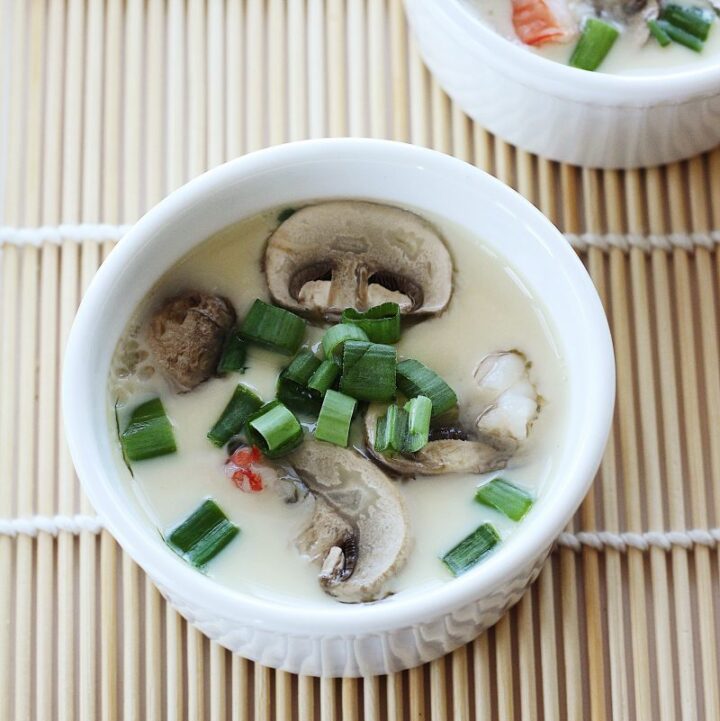 Savoury Steamed Egg Custard (Chawanmushi) Recipe - Couple Eats Food