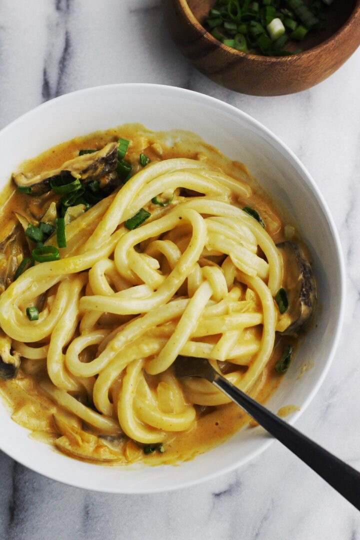 Spicy Creamy Udon - Couple Eats Food