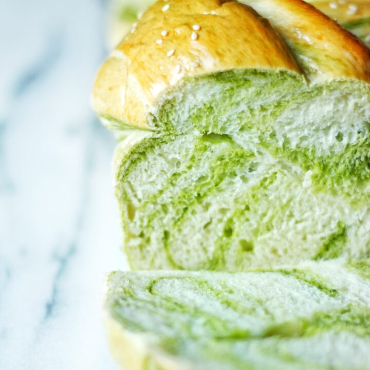 Matcha and Milk Japanese Fluffy Bread - Couple Eats Food